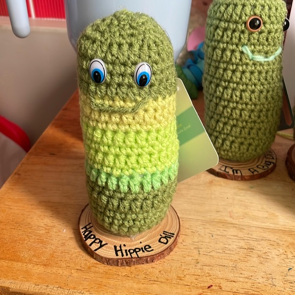 Marcy’s Creations | Accents | Happy Hippie Dill Crocheted Pickle 65 ...
